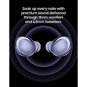 SAMSUNG Galaxy Buds Pro True Wireless Bluetooth Earbuds w/ Noise Cancelling, Charging Case, IPX7 Water Resistant, Long Battery Life, Touch Control, US Version, Phantom Violet