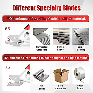 Cordless Electric Scissors with Two Blades, TOOLSPACE Electric Cardboard Cutter Electric Fabric Scissors for Cutting Fabric, 4V Lithium-Ion Rechargeable Battery, Easy Carry and Fast Charging