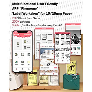 Phomemo M02S 304dpi Pocket Printer- Upgraded HD Bluetooth Thermal Photo Printer, Black and White Print-Out Phone Printer for Photo Printing, Plan Journal, Organization, Art Creation, Gift, DarkGreen