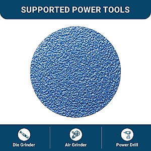 Benchmark Abrasives 2" Quick Change Zirconia Sanding Discs with a Male R-Type Backing Surface Finish Grind Polish Burr Rust Paint Removal Use with Die Grinder (25 Pack) - 60 Grit