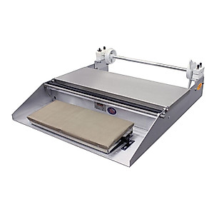 National Band Saw Heat Seal 625A Wrapping Machine - Plastic Bag Sealer Heat Seal with Stainless Steel Wrapping Surface, Heat Sealer Machine with Large Rubber, 6” x 15” Thermostatic Hot Plate, 115V