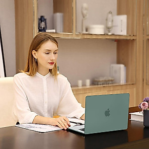 MOSISO Compatible with MacBook Air 15 inch Case 2023 2024 Release M3 A3114 M2 A2941 with Liquid Retina Display&Touch ID, Plastic Hard Shell&Keyboard Cover&Screen Protector&Storage Bag, Emerald Green