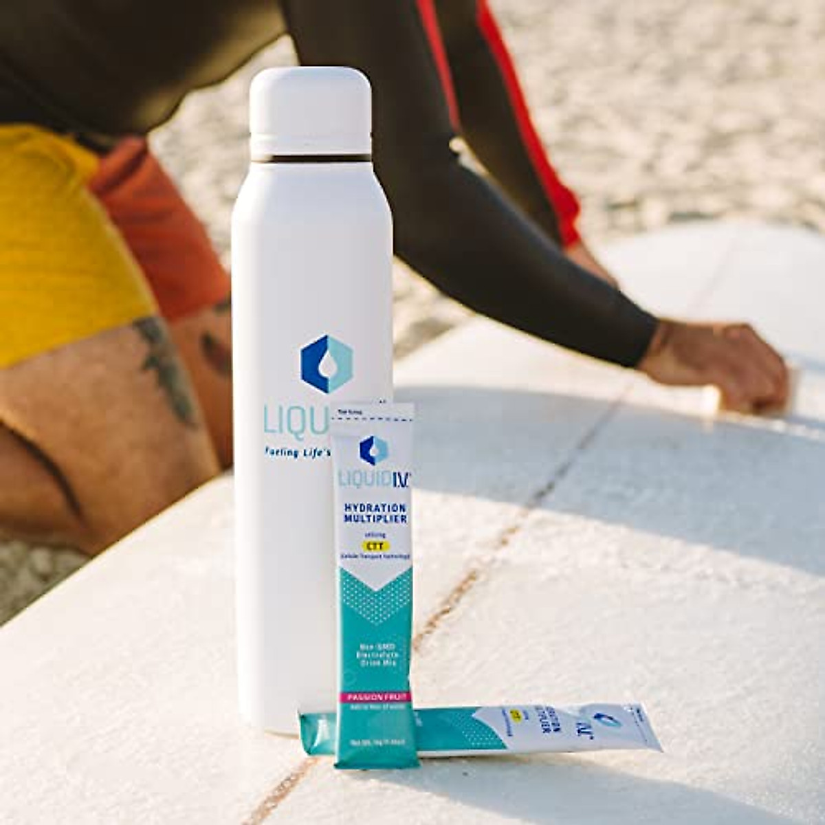 Liquid I.V. Hydration Multiplier - Passion Fruit - Hydration Powder Packets | Electrolyte Drink Mix | Easy Open Single-Serving Stick | Non-GMO | 16 Sticks