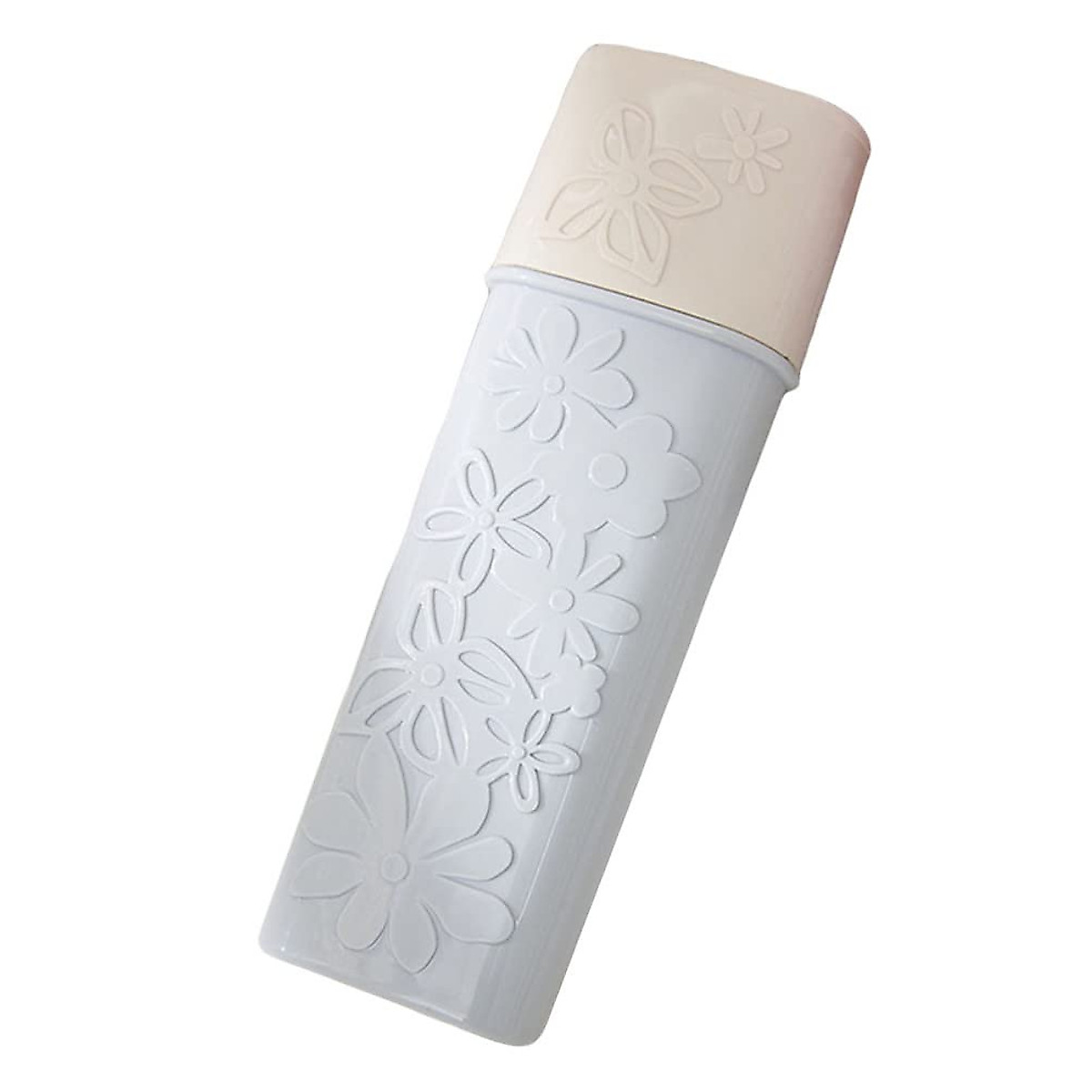 Bathroom Carved Portable Toothpaste Case Travel Toothbrush Holder Protective Holder Case for Hiking CampingPractical (Blue)