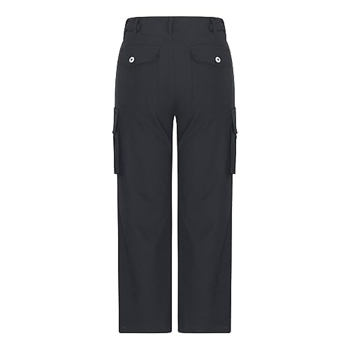 FUAIOKT High Waisted Tailored Cargo Pants for Women Lightweight Combat Tactical Hiking Pants Trendy Baggy Quick Dry Parachute Trousers with Multi Pockets