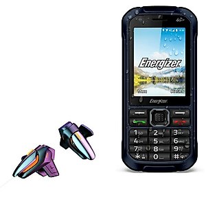 BoxWave Gaming Gear Compatible with Energizer Hardcase H241 (Gaming Gear Touchscreen QuickTrigger, Trigger Buttons Quick Gaming Mobile FPS for Energizer Hardcase H241 - Jet Black
