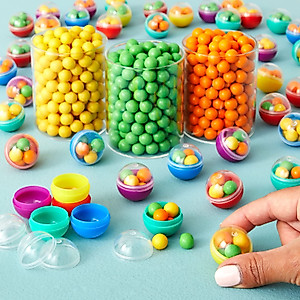 250-Pack Vending Machine Capsules - 1 Inch Gumball, Toy, Temporary Tattoo, Bulk Gumball Refills (5 Colors)