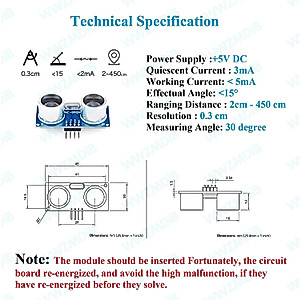 WWZMDiB 2Pcs HC-SR04 Ultrasonic Sensor Module for Arduino R3 MEGA Mega2560 Duemilanove Nano Robot XBee ZigBee (2Pcs HC-SR04 with housing)