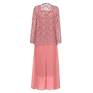 Holiday Dresses for Women 2023,Going Out Dresses for Women Mini Dresses for Women Birthday Dress Solid Two Piece Lace Cardigan Chiffon Party Wedding Long Dress Graduation Plaid (Pink-4,4X-Large)