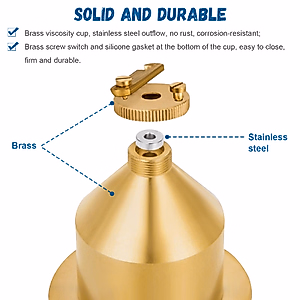 Saladulce Viscometer Flow Cup Viscosity Cup Viscometer Ford Cup #4 Flow Viscosity Viscometer for Paint Varnish Lacquer Inks