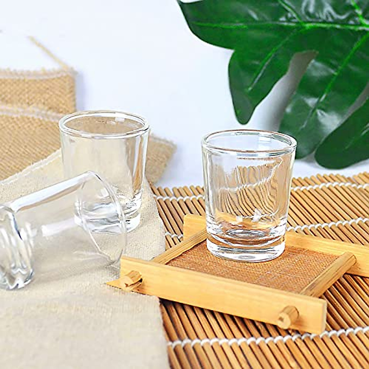Aoeoe 30 Pack Heavy Base Shot Glass Set, 1.5 oz Whiskey Shot Glasses, Clear Shot Glasses Bulk, Small Shot Glasses, Round Espresso Shot Glass, Glass Cups for Vodka, Whiskey, Tequila, Espresso, Liquor