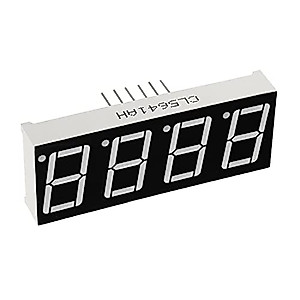 uxcell Common Cathode 12Pin 4 Bit 7 Segment Display 1.98 x 0.75 x 0.31 Inch 0.55" Red LED Display Digital Tube 2pcs