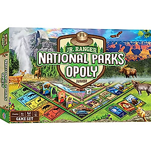 MasterPieces Kids & Family Board Games - Junior Ranger National Parks Opoly Jr. - Officially Licensed Board Games for Kids, & Family