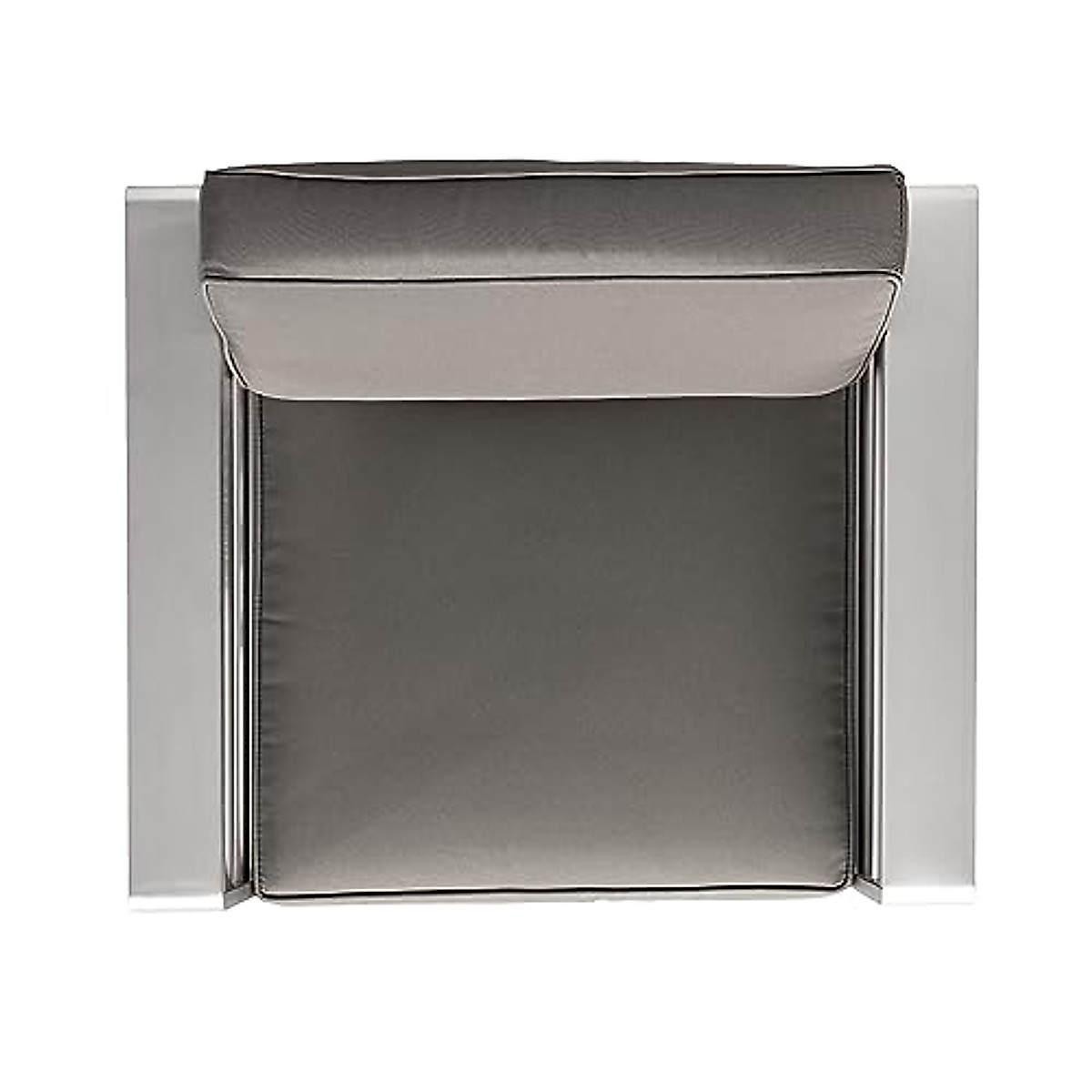 Christopher Knight Home Cape Coral Outdoor Aluminum Club Chairs with Side Table, Khaki / Silver