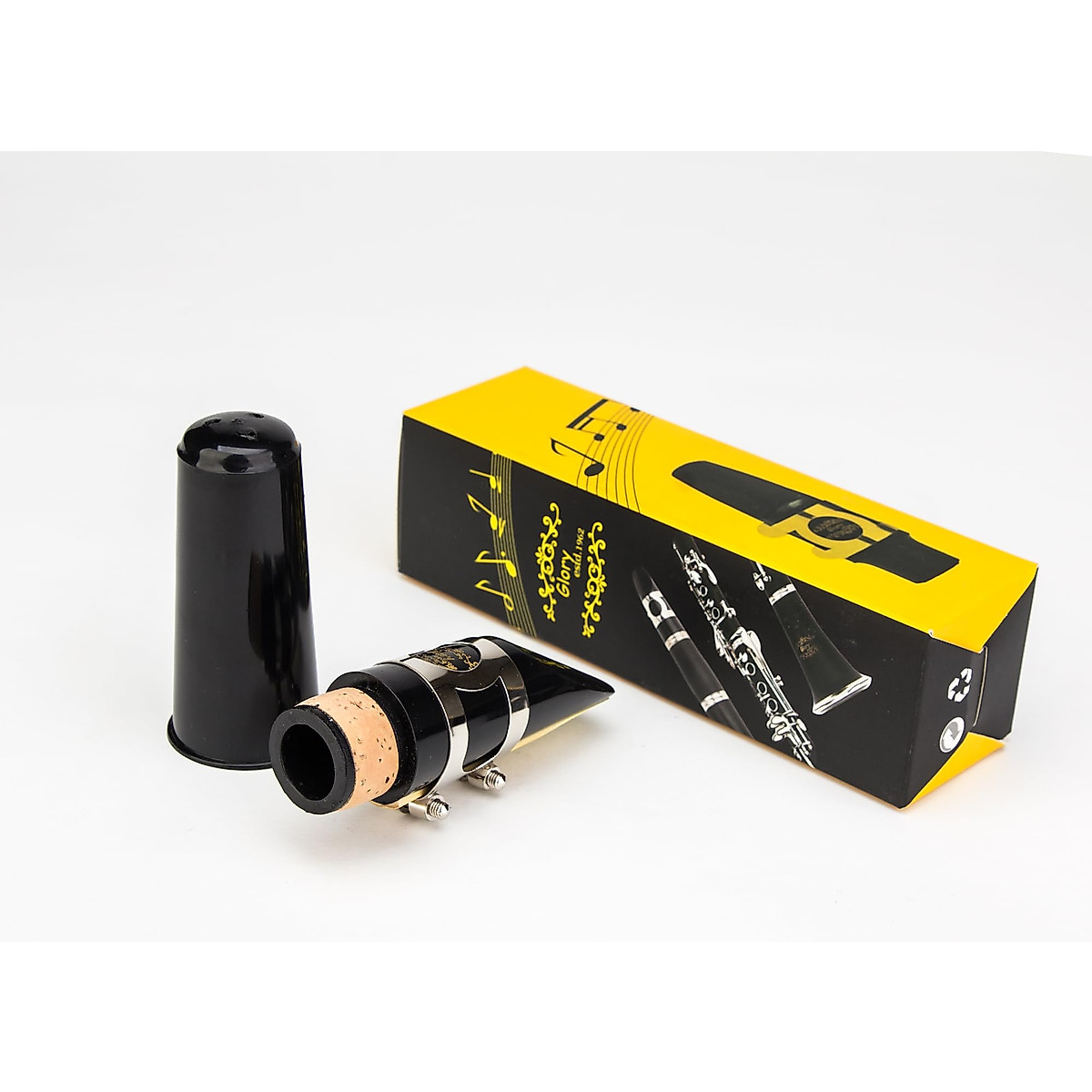 Glory Clarinet Mouthpiece Kit with Ligature,one Reed and Plastic Cap~black, Click to See More Colors