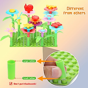 Flower Garden Building Toys for Girls Age 3, 4, 5, 6, 7 , Pretend Play Gardening Gift for Kids, Stacking Game for Toddlers, STEM Educational Activity for Preschool