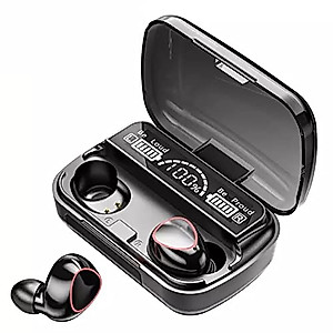 True Wireless Bluetooth 5.3 Earbuds Upgraded 9D HiFi Noise Cancelling Built-in Mic Waterproof AI w/3D Touch High-Fidelity Stereo Sound, Built-in Mic for Apple iPhone Android Laptops Running Gym