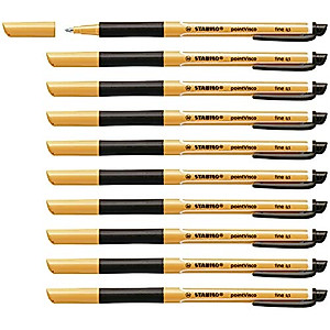 Gel Rollerball - STABILO pointVisco Box of 10 Black