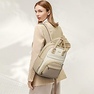 LOVEVOOK Mini Backpack Purse for Women, Small Backpack Bag, Light Weight Stylish Backpack for Daily Travel, Khaki-Beige-Light brown