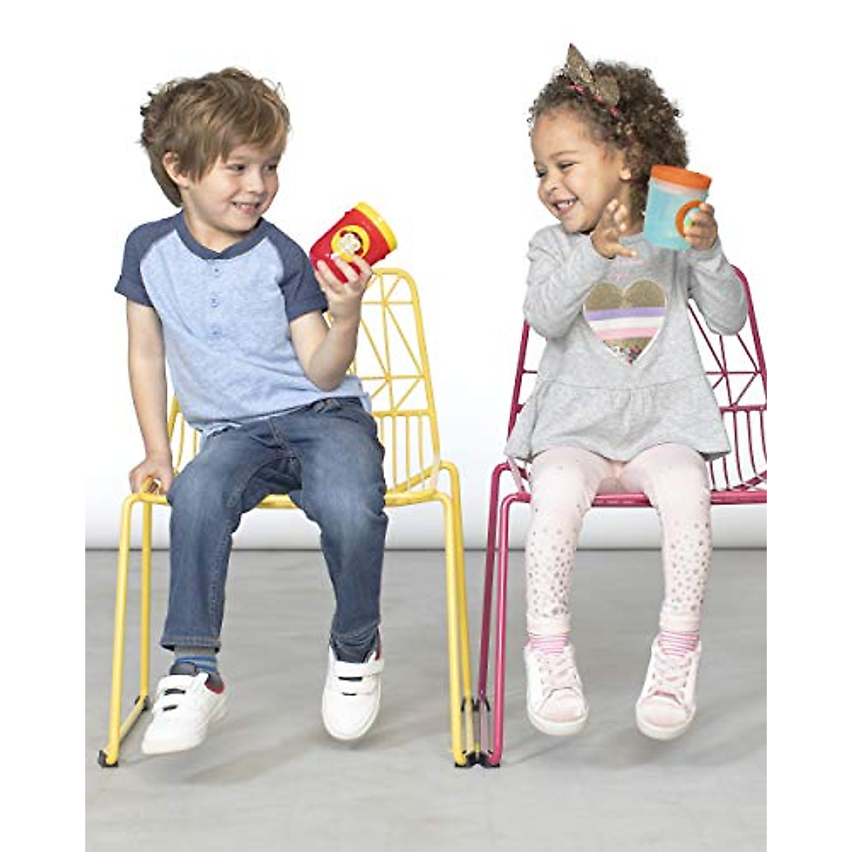 Skip Hop Toddler Sippy Cup, Zoo Tumbler Cups, 2 Pack, Monkey/Dog