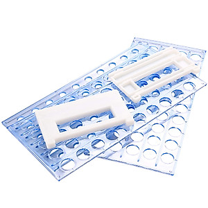 Ackers Conical Centrifuge Tubes 15mL, 100Pcs Sterile Plastic Test Tubes with Screw Caps, Polypropylene Container with Graduated and Write-on Spot, Non-Pyrogenic, DN/RNase Free | 2 Test Tube Racks