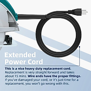 565056-5 Replacement Cord Compatible with Makita Circular Saw polisher Sander Power Cord Parts,Heavy Duty Cord for Makita Power Tool Replacement Assembly Accessories