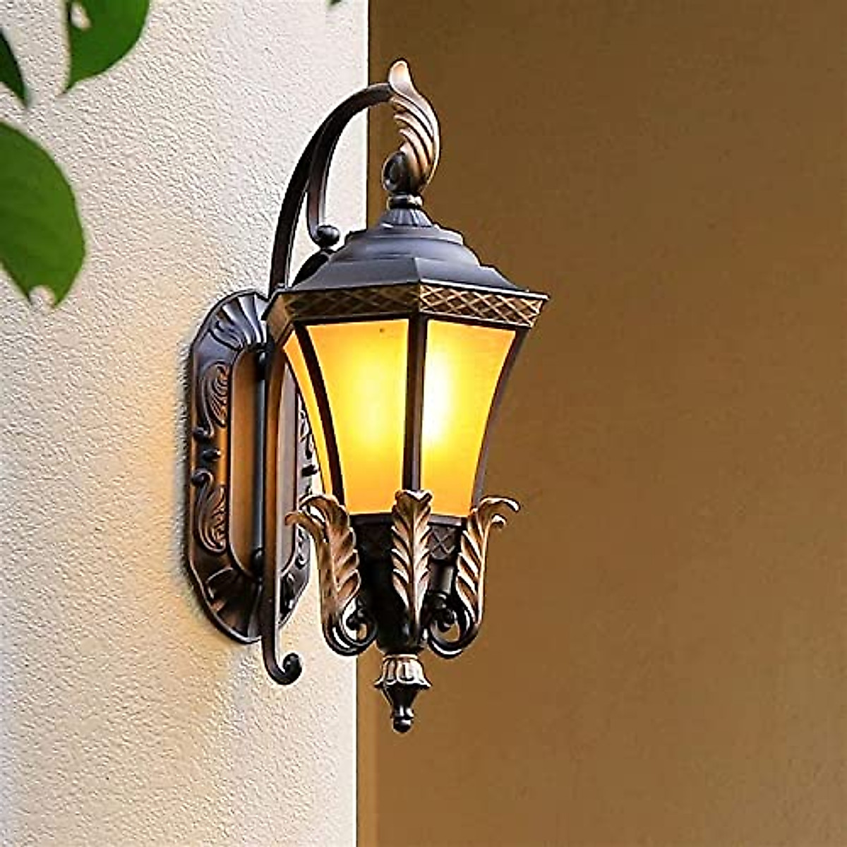 JYHZ Wall Lamp, Retro Outdoor Aisle Home Garden Patio Door Wall Lamp, Glass Wall Lamp, Reading Lamp, Farmhouse Porch Headboard Dressing Table Lighting
