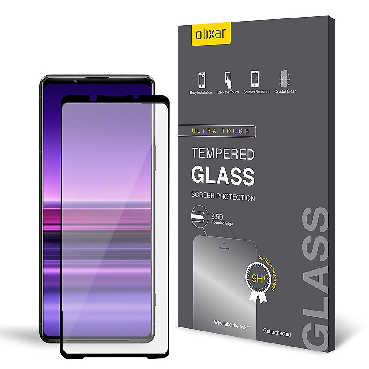 Olixar Screen Protector for Sony Xperia 1 III, Tempered Glass - Reliable Protection, Supports Device Features - Full Video Installation Guide