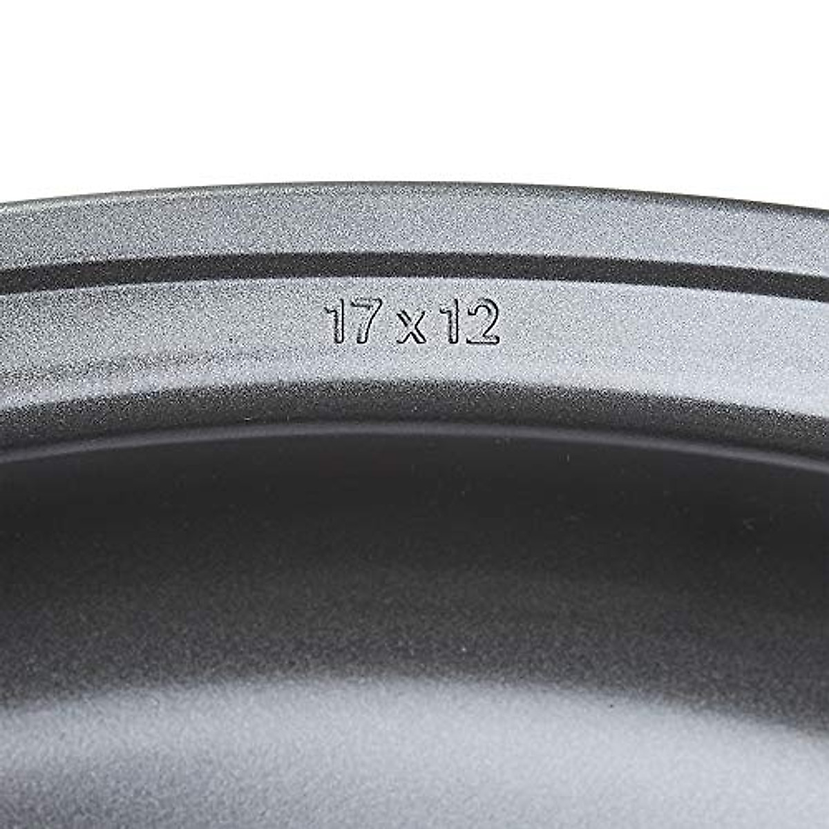 Goodcook Quick Roaster Pan and locking rack, with juice gathering pools for easier, safer, faster basting, 17x12x3 inches, Grey