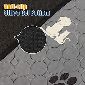 WanpeeGoo Washable Pee Pads for Dogs, 4 Pack Absorbent Reusable Training Dog Pads Pet Puppy Pads, Non-Slip Potty Pads for Whelping, Playpen, Crate, Bed, Grey 18"x24"