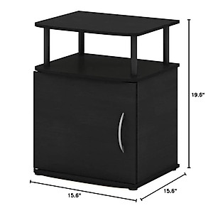 Furinno Jaya End Table, One, Black Wood & Simplistic Set of 2 End Table, Espresso/Black