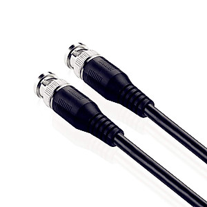 BeElion 4-Pack BNC M/M Connector Cable (1.6ft/20) - BNC Male to BNC Male Video Coaxial Extension Cable for CCTV Video Transmission Systems