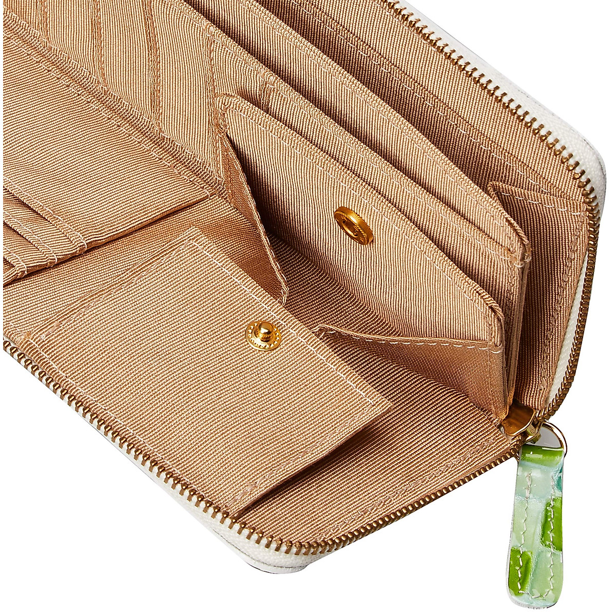 Japan Factory JAW002-Blue Stained Glass Leather Thin Gusset Wallet (Blue) Enamel Finish