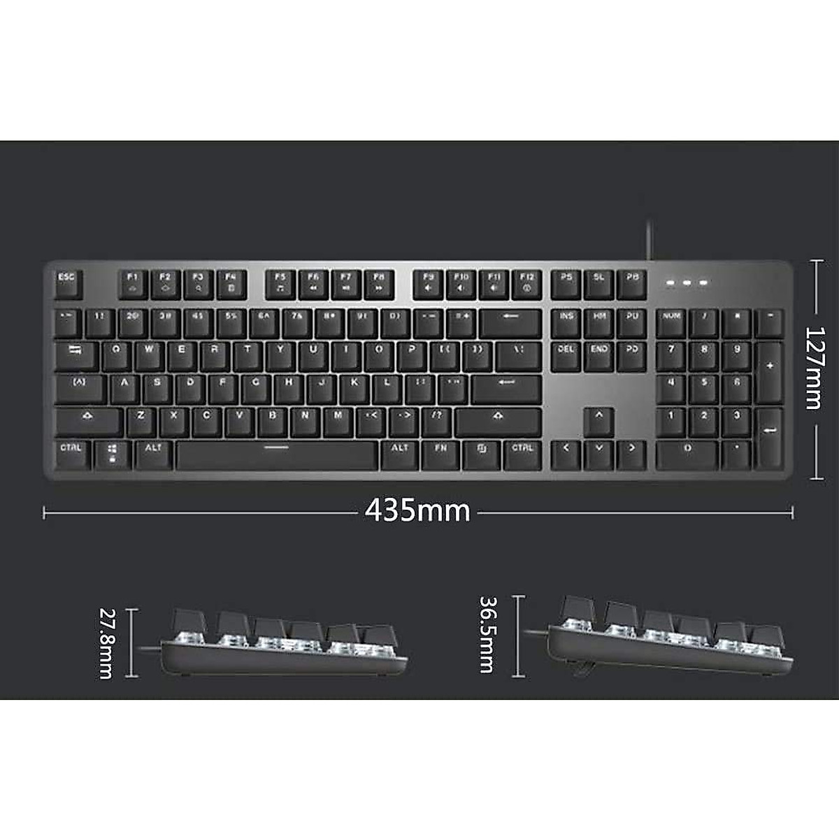 FEDRUI Gaming Keyboard, LED Backlit Computer Keyboard, Desktop Wired Keyboard, Computer Keyboard for Gaming PC
