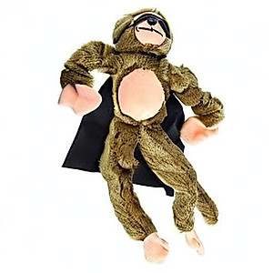 Playmaker Toys Flingshot Flying Screaming Monkey Plush Dog Cat Pet Catch Toy w/Sound