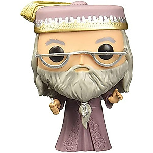 Harry Potter - Albus Dumbledore with Wand Funko Pop! Vinyl Figure (Bundled with Compatible Pop Box Protector Case), Multicolor, 3.75 inches