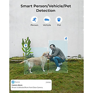 REOLINK Dual View PoE Camera - IP Security Camera System with 1x 4K Wide-Angle Lens and 1x 3MP Telephoto Lens for A Close-up, AI Detection, Color Night Vision, Two-Way Talk, RLC-81MA