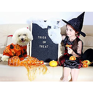 CooShou Halloween Sweater Costume for Dogs Cat Pumpkin Knitwear Clothes Costume with Pumpkin Kitten Pattern Dog Halloween Sweater Coat for Kittens Small Dogs Cats S