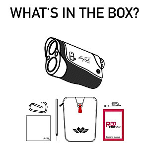 Harry Taylor Red Series Laser Rangefinder - 1000 Yard Range | Clearview 7X LCD | 'Flag-Lok' Vibration | Slope ON/Off | 'Mag-Lok' Magnetic Mount | Rechargeable - Red Edition