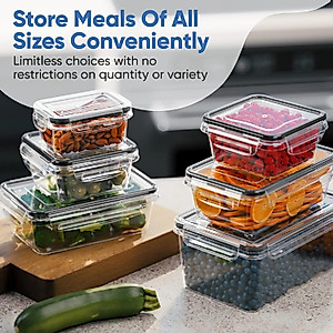 Chefs Path 48 Piece BPA-Free Plastic Food Storage Container Set with 24 Containers and 24 Lids for Kitchen Pantry Organization and Meal Prep