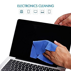 Your Choice Microfiber Cleaning Cloths 6 Pack for Eyeglasses, Camera Lens, Cell Phones, CD, DVD, Computers, Tablets, Laptops, Telescope, LCD Screens and Other Delicate Surfaces Cleaner