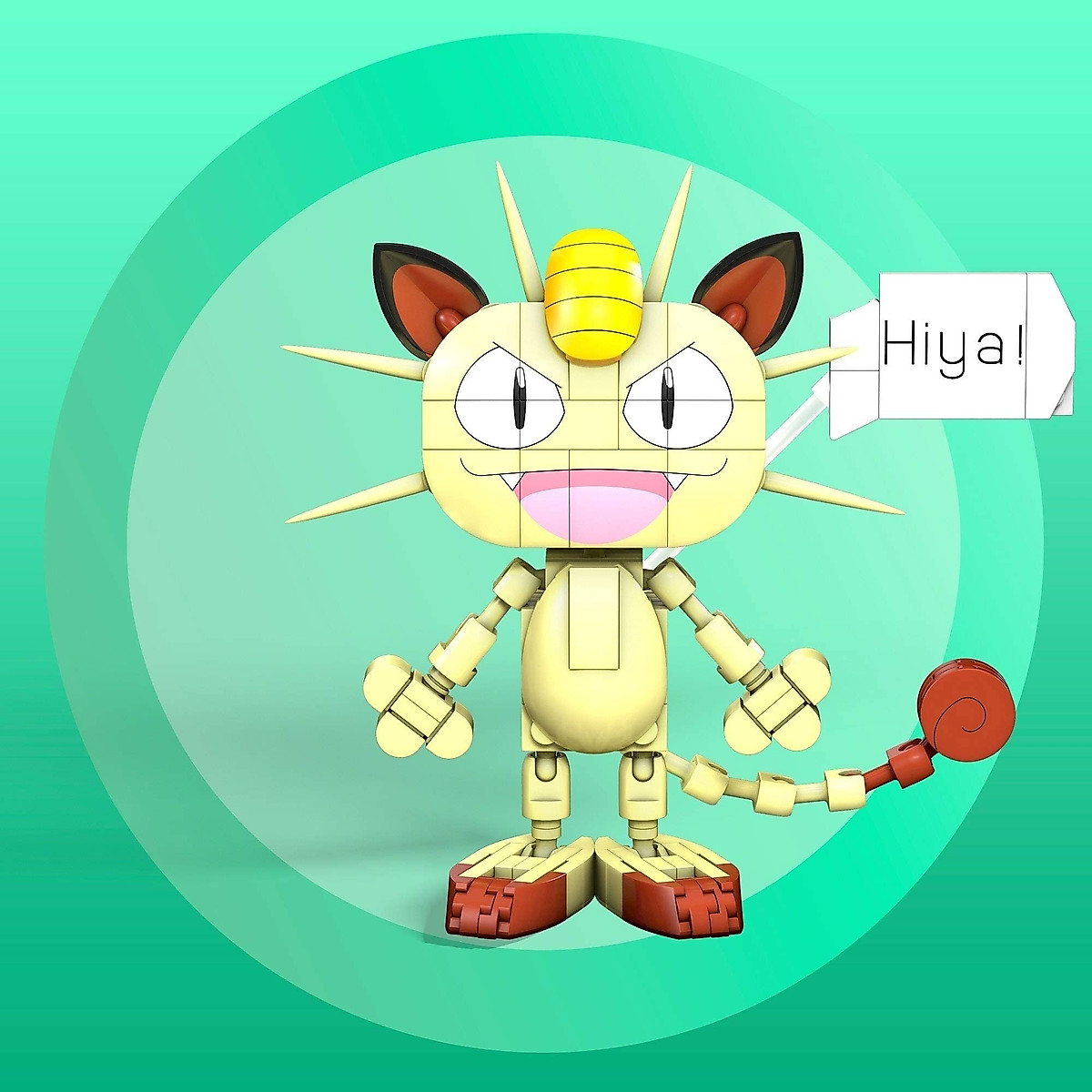 Mega Construx Pokemon Meowth Construction Set with Character Figures, Building Toys for Kids (169 Pieces)