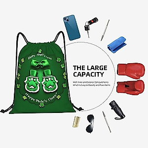 Drawstring Backpack for women,Versatile drawstring bag,Water-Resistant Cinch Bag,Gym sackpack-Happy St. Patrick's Day