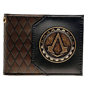 Creed of Assassin Style Super Hero Design Famous Gaming PU Leather Unisex Wallet With Metal Badge (Style 7)