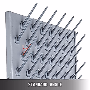 INTBUYING Bottle Drying Rack Pegboard Wall Mounted Desk Grey 52 Pegs Removable PP Glassware Drying Draining Rack Education&lab Cleaning Equipment