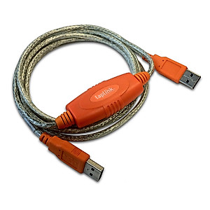 LAPLINK Easy Transfer Cable for Windows, Includes PCmover Express Software and USB 2.0 PC to PC Cable, Single Use License, Transfers Files, Settings, and User Profiles. Compatible with Windows 11