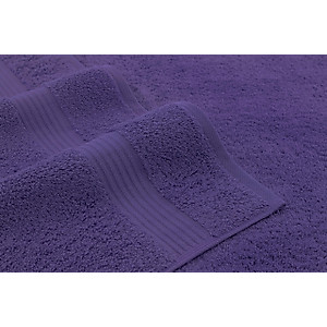 American Veteran Towel, Hand Towels for Bathroom Set of 4, 100% Cotton Turkish Hand Towel Sets Clearance Prime, Soft Drying Hand Face Towels, Purple Hand Towels