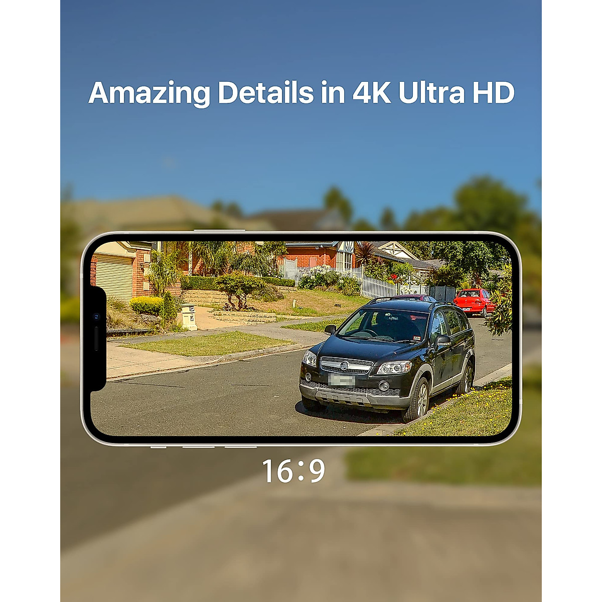 ZOSI ZG1058D 4K 8MP PoE Security IP Camera with Audio Bullet PoE Camera Outdoor with Starlight Night Vision,Human Motion Detection,Smart Light Alarm,IP66 Weatherproof, Only Work 4K PoE NVR