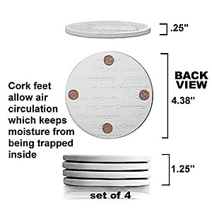 Mixed Shells Absorbent Drink Coaster set - Handmade by McCarter Coasters - 4.38 inch (4pc)