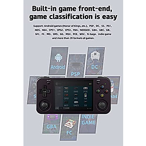 RG353M Metal Retro Game Handheld Game Console with Android 11 64bit Linux System 3.5’’ IPS Touch Screen Built-in 64G TF and Hall Joystick